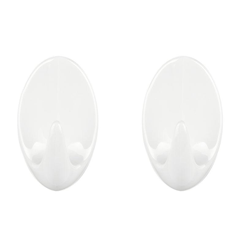 TESA Permanent Hooks Oval Large 2 Hooks White | Securadeal SA